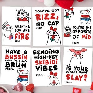 Slang Kids Valentine's Day Cards, Funny Printable Classroom Valentines ...