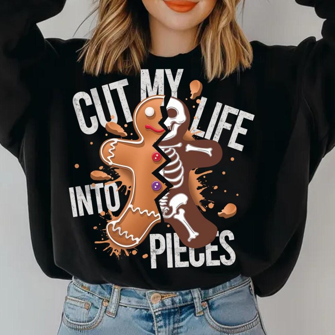 Cut My Life Into Pieces Gingerbread Christmas Png, Elder Emo Christmas ...
