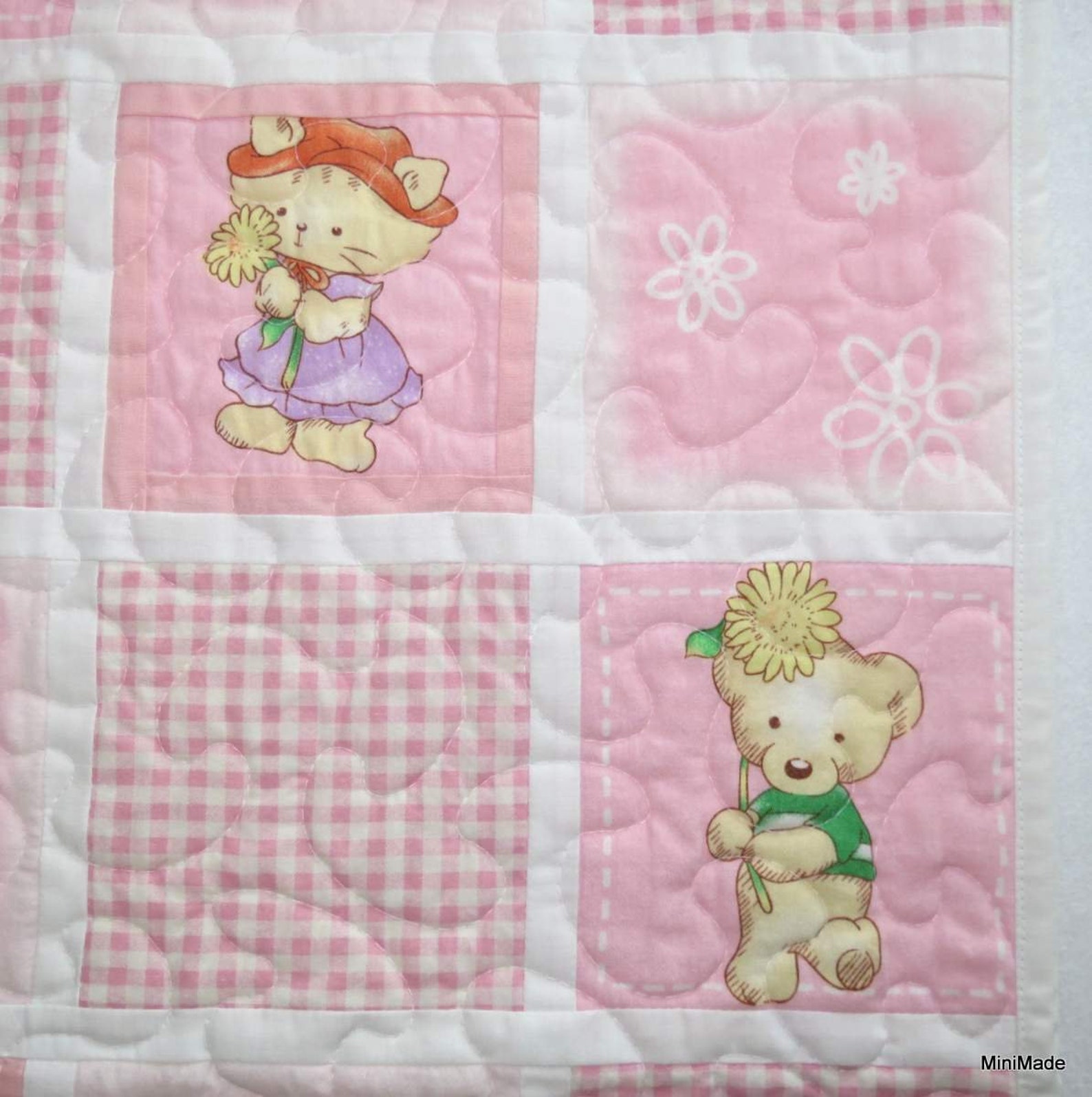 Baby Quilt or Quilted Stroller Blanket From Vintage Prints - Etsy