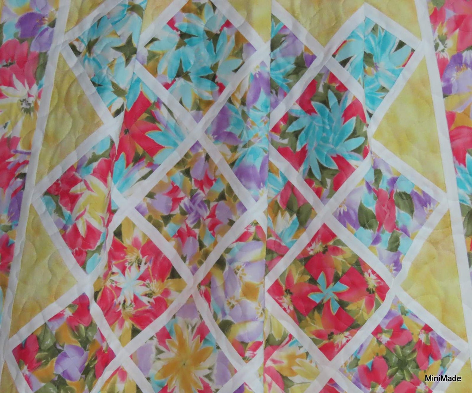 Lap Quilt 4-patch Posies One Block Wonder Stack and Whack - Etsy