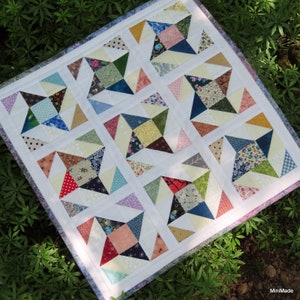 Quilted Table Topper, Friendship Stars, Hst's, Colourful - Etsy