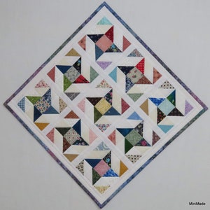 Quilted Table Topper, Friendship Stars, Hst's, Colourful - Etsy