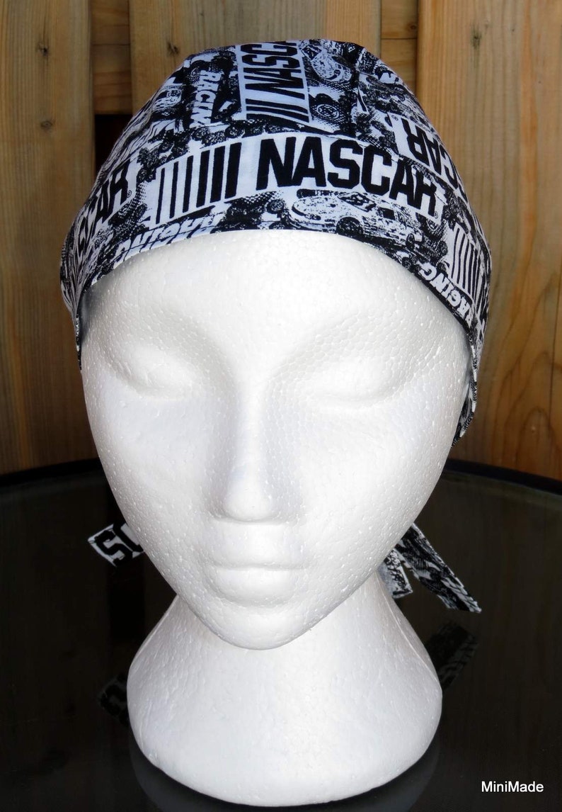 Bikers Skull Cap Bandana Do Rag Black and White Car Racing - Etsy