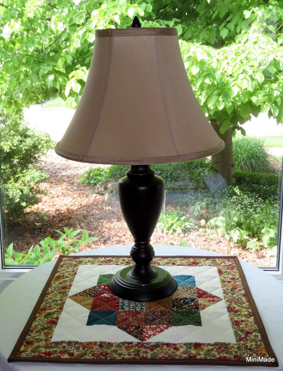 Quilted Pieced Table Topper, Scrappy Table Mat, Traditional Country - Etsy