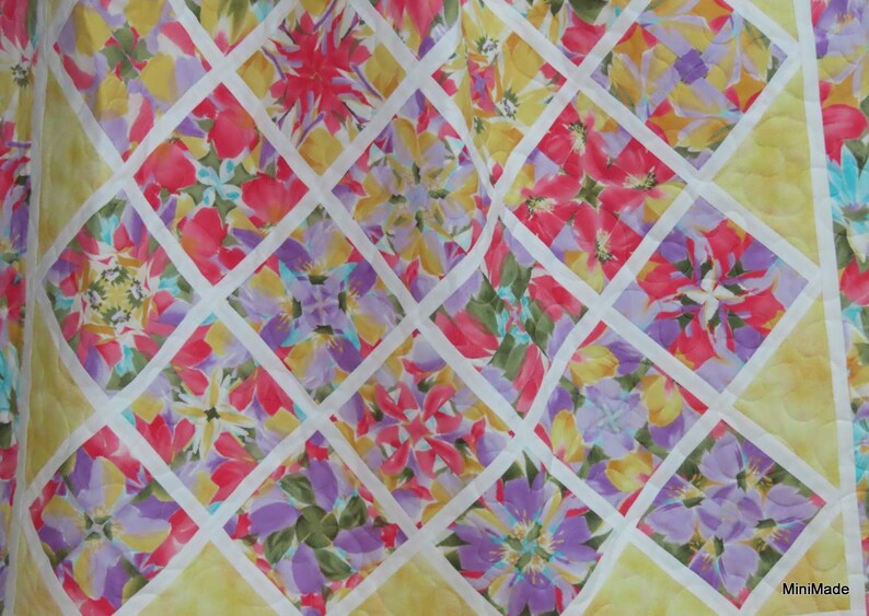 Lap Quilt 4-patch Posies One Block Wonder Stack and Whack - Etsy