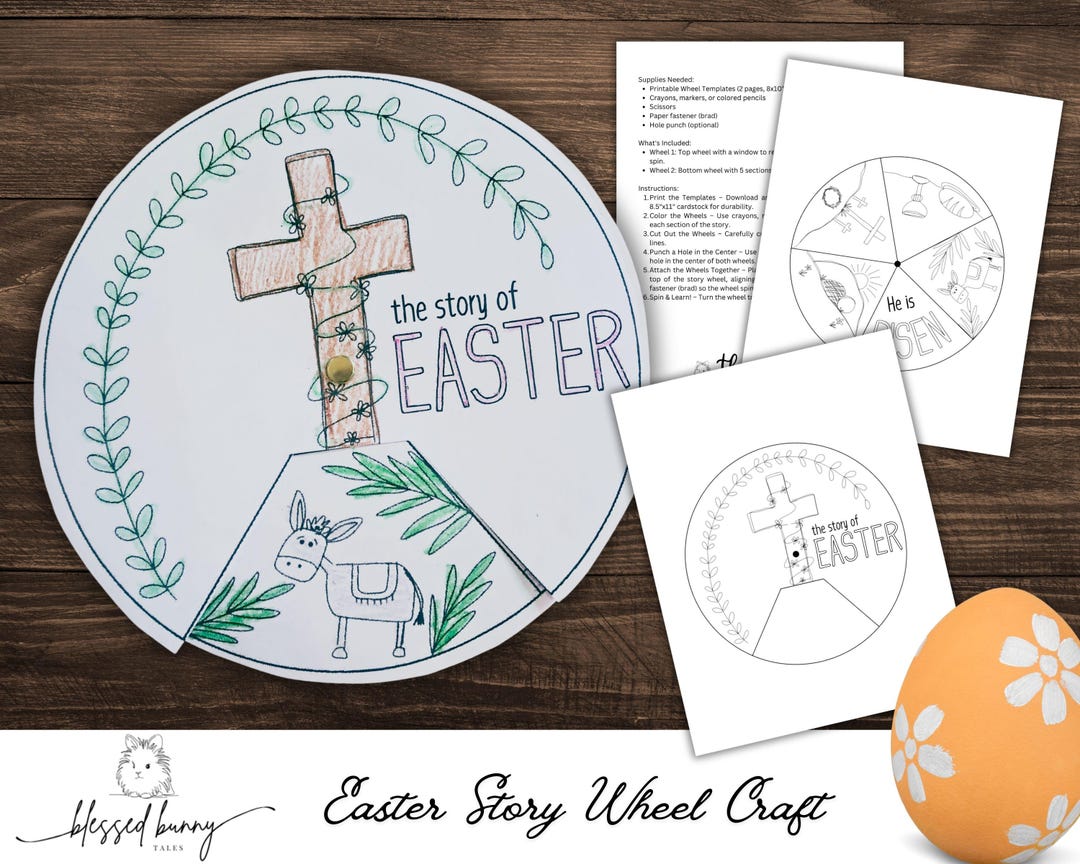 Printable Easter Story Wheel Craft – Spin & Learn the Story of Easter ...