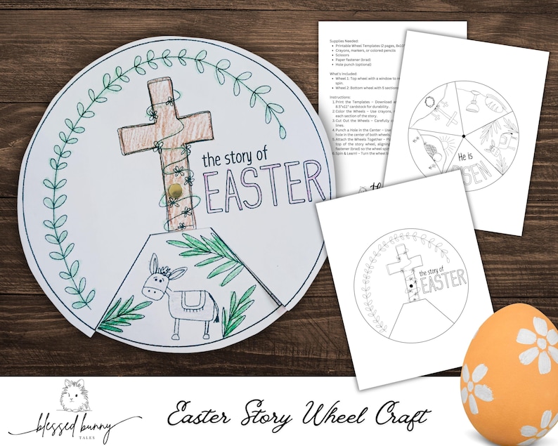 Printable Easter Story Wheel Craft – Spin & Learn the Story of Easter ...