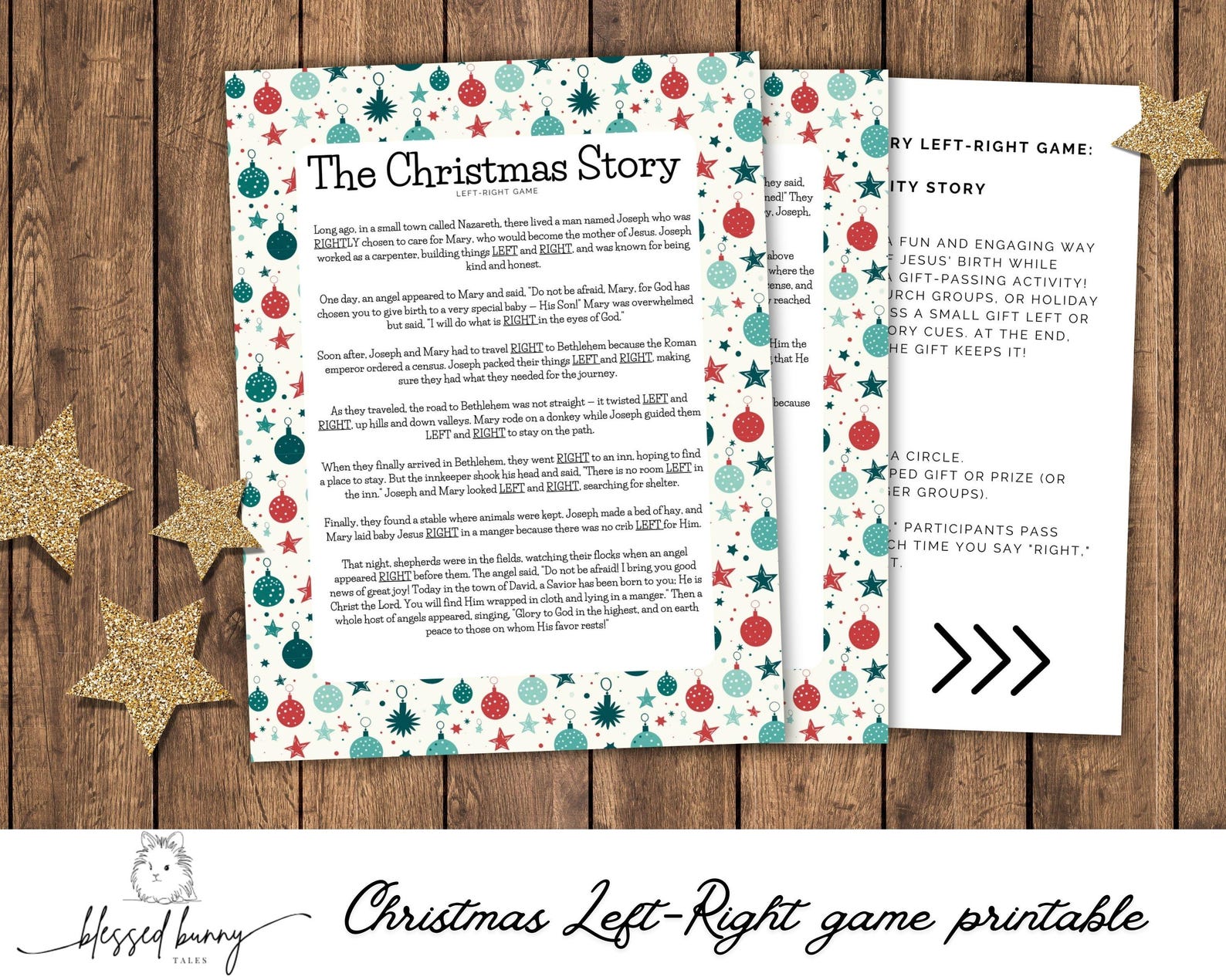 Left to Right Christmas Game- Christmas Party Game Printable- Party ...