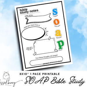 Printable SOAP Bible Study - for Kids & Teens - 8x10" - Bible Study ...