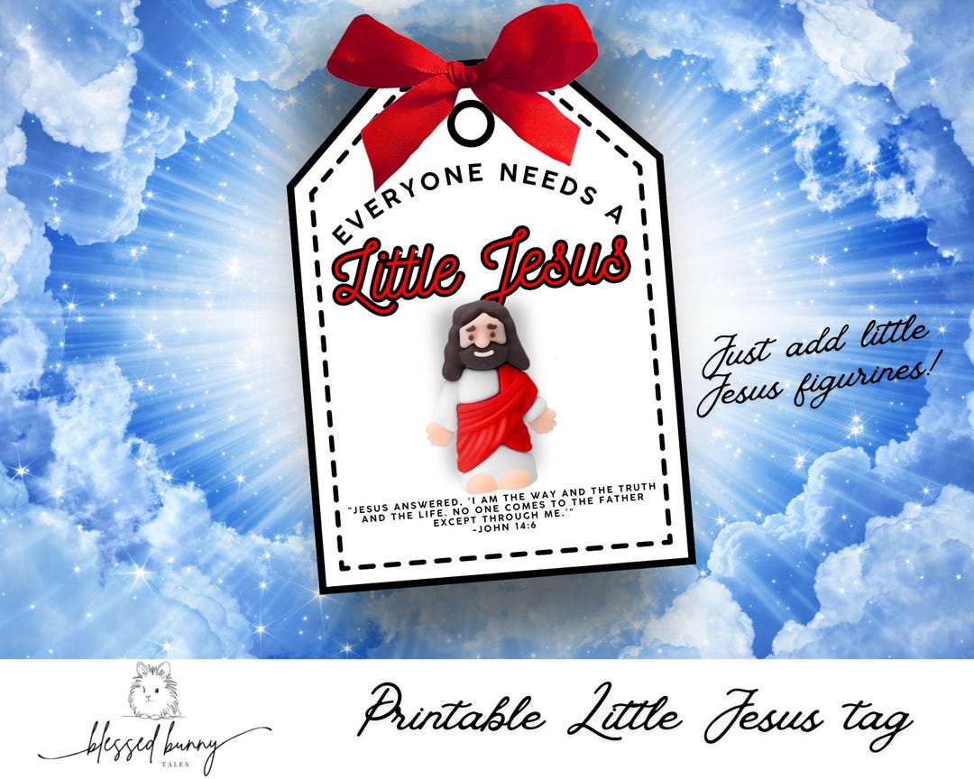 Little Jesus Figurine Tags: Bible Verse Printable (PDF) - Etsy
