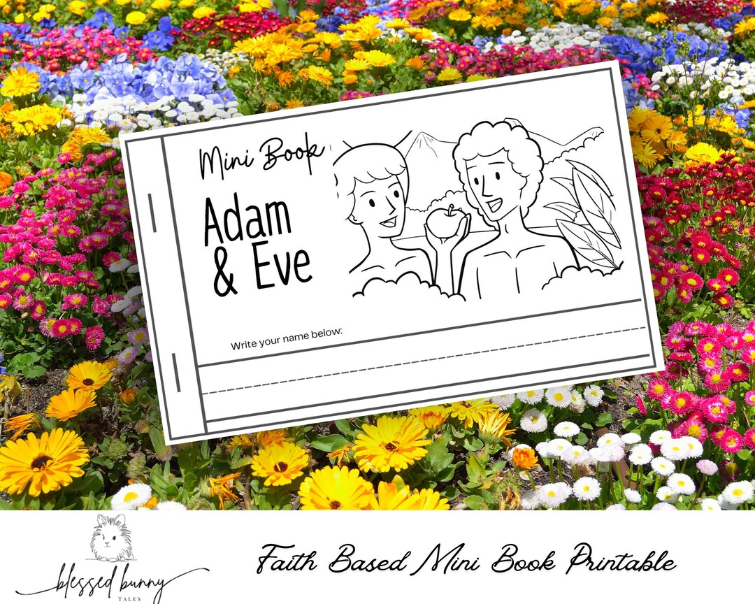 Adam and Eve Mini Book- Printable Bible Story Book- Bible Crafts- Bible ...
