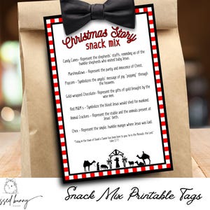 Christmas Story Snack Mix Tags: Nativity Printable (PDF) - Etsy