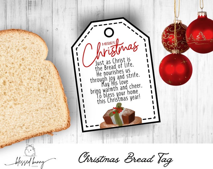 Printable Bread Gift Tag, I Am the Bread of Life, Editable Gift Tag ...