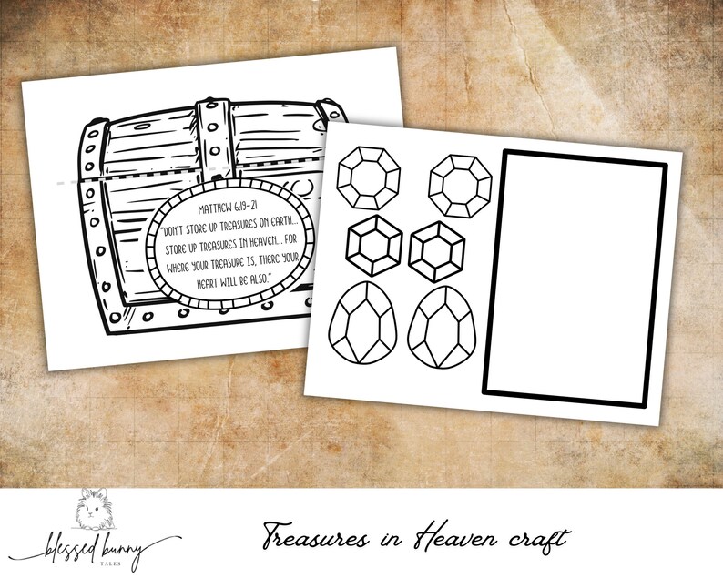 Printable Treasure Chest Craft: Bible Verse Activity (PDF Pattern) - Etsy