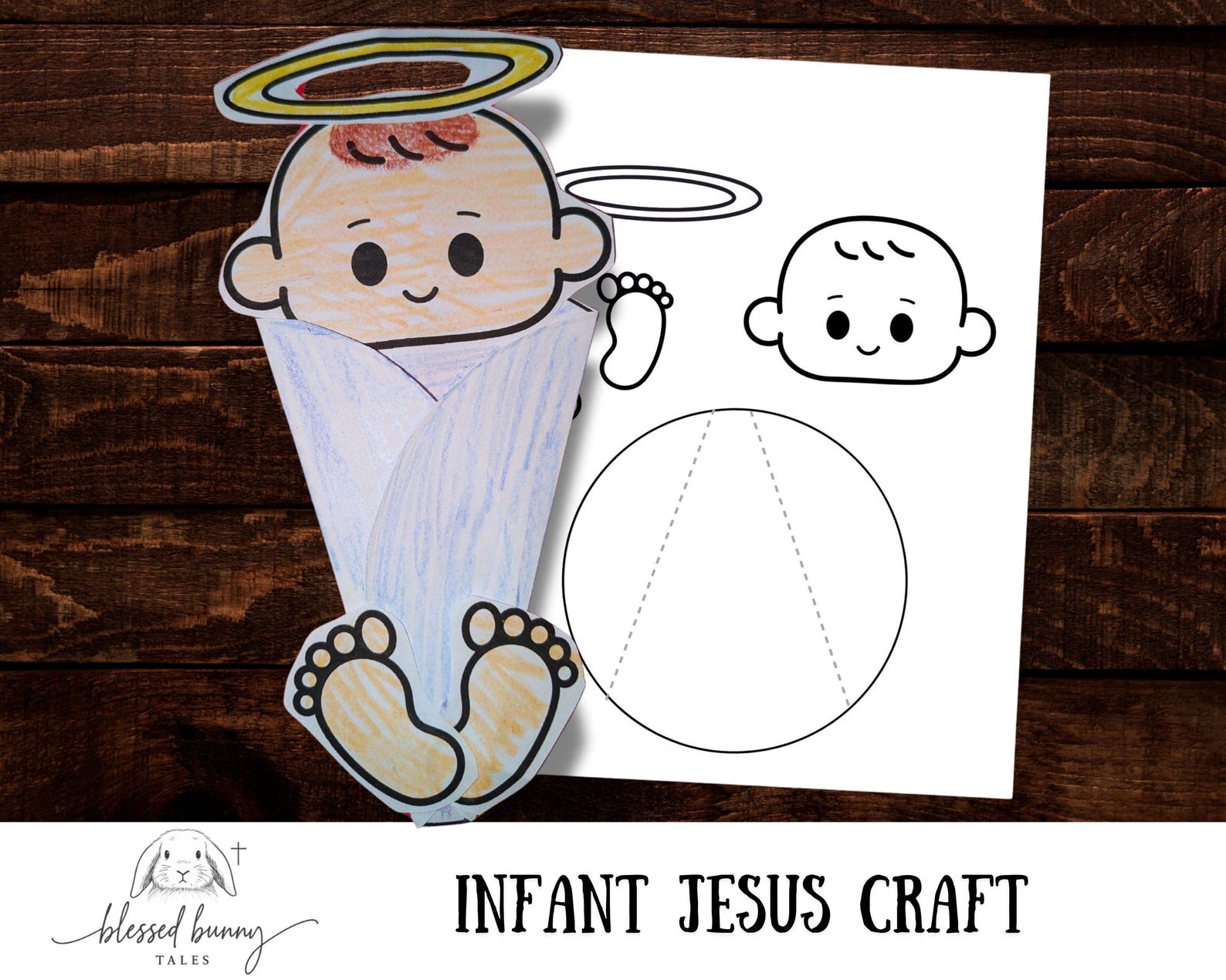 Baby Jesus Printable Craft: Sunday School Christmas Ornament (PDF) - Etsy