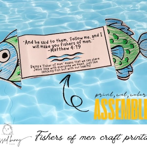 Fishers of Men Craft- Bible Craft- Sunday School- Homeschool Printable ...
