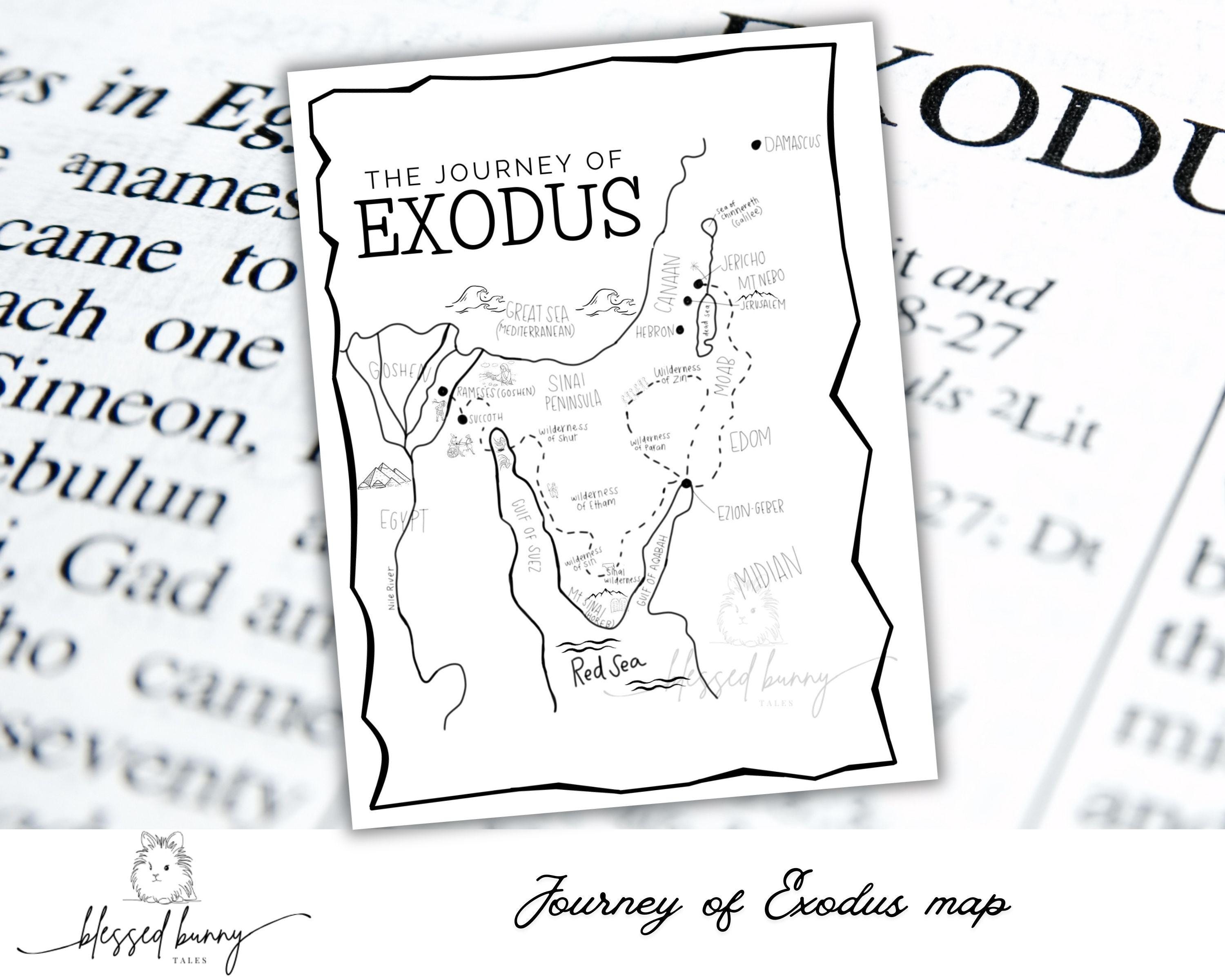 Exodus Journey Map: Printable (PDF) - Etsy