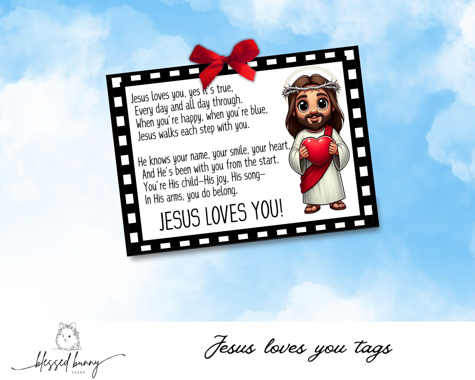 Jesus Loves You Printable Tags: (PDF Download) - Etsy