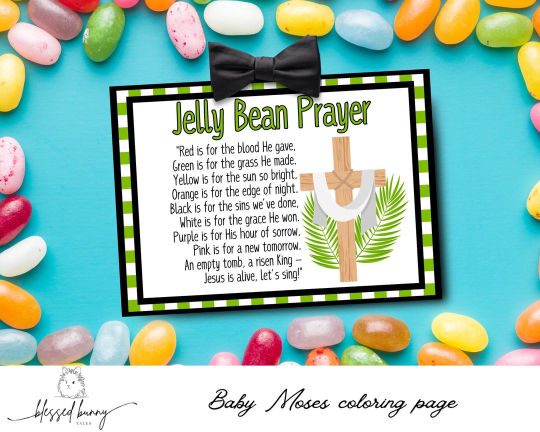 Jelly Bean Prayer Printable Easter Tags: Bible Verse Handout (PDF) - Etsy