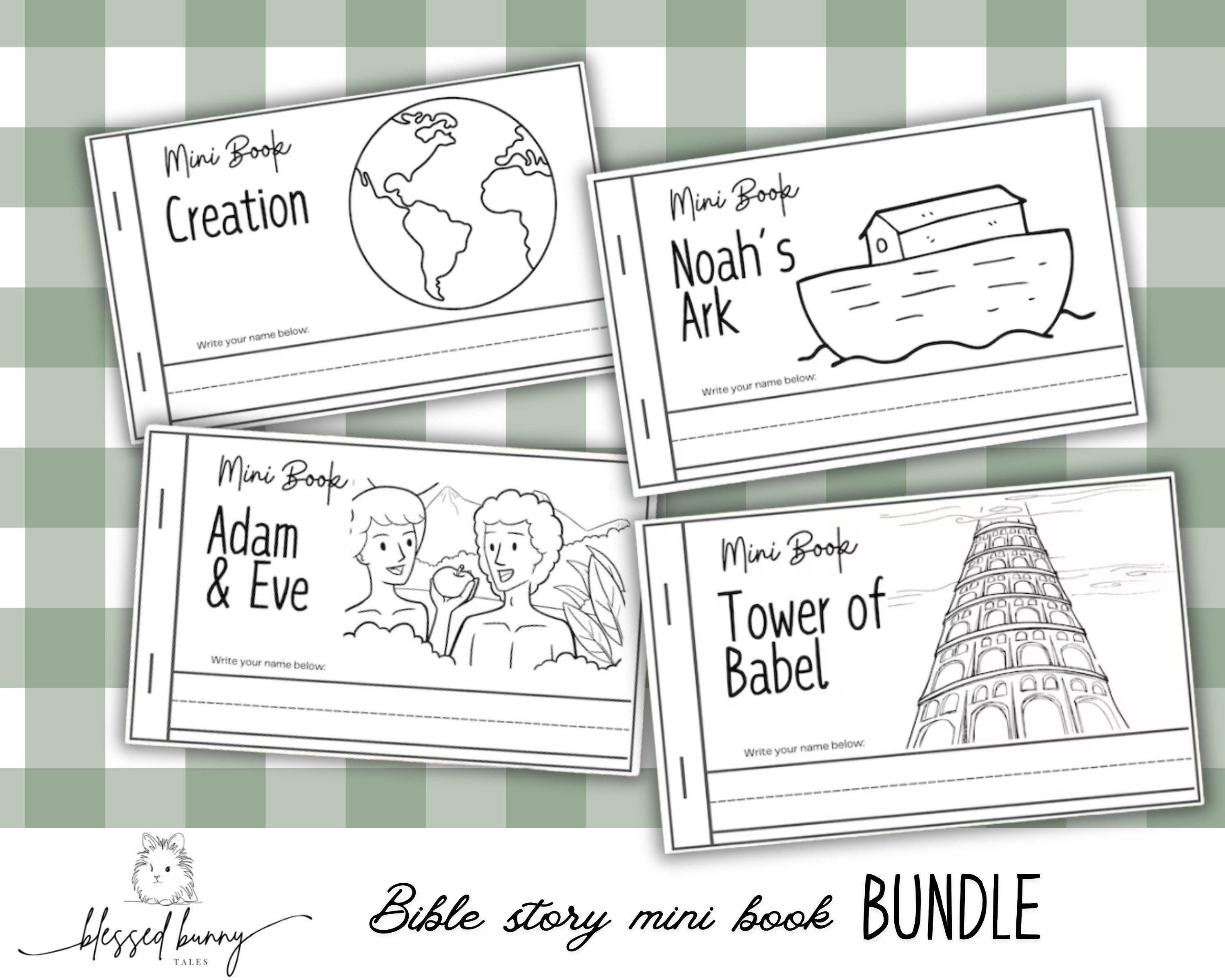 Bible Story Mini Book Bundle for Kids | Printable Christian Mini Books ...