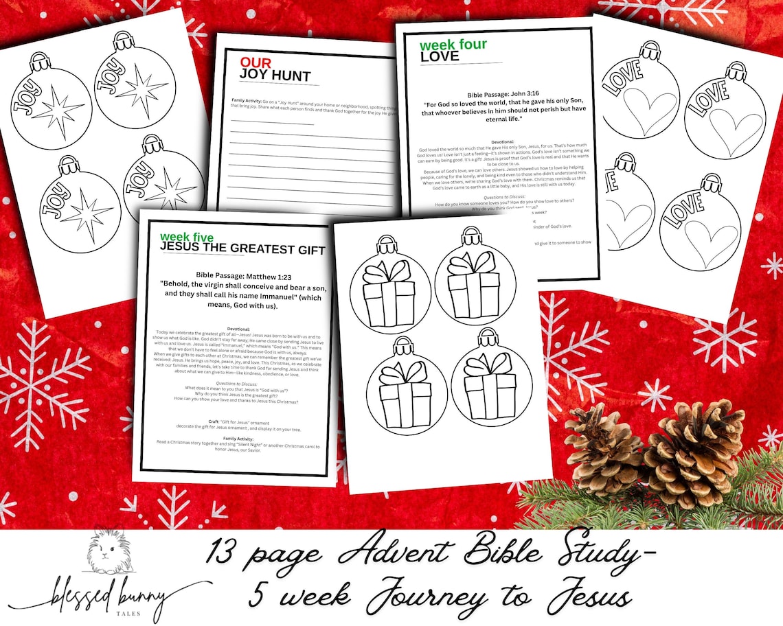 5 Week Advent Bible Study- Christmas Bible Study- Sunday School- Bible ...