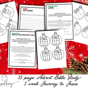 5 Week Advent Bible Study- Christmas Bible Study- Sunday School- Bible ...