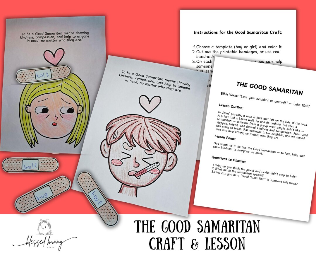 Good Samaritan Bible Lesson & Craft: Printable Sunday School Activity ...