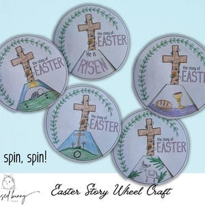Printable Easter Story Wheel Craft – Spin & Learn the Story of Easter ...