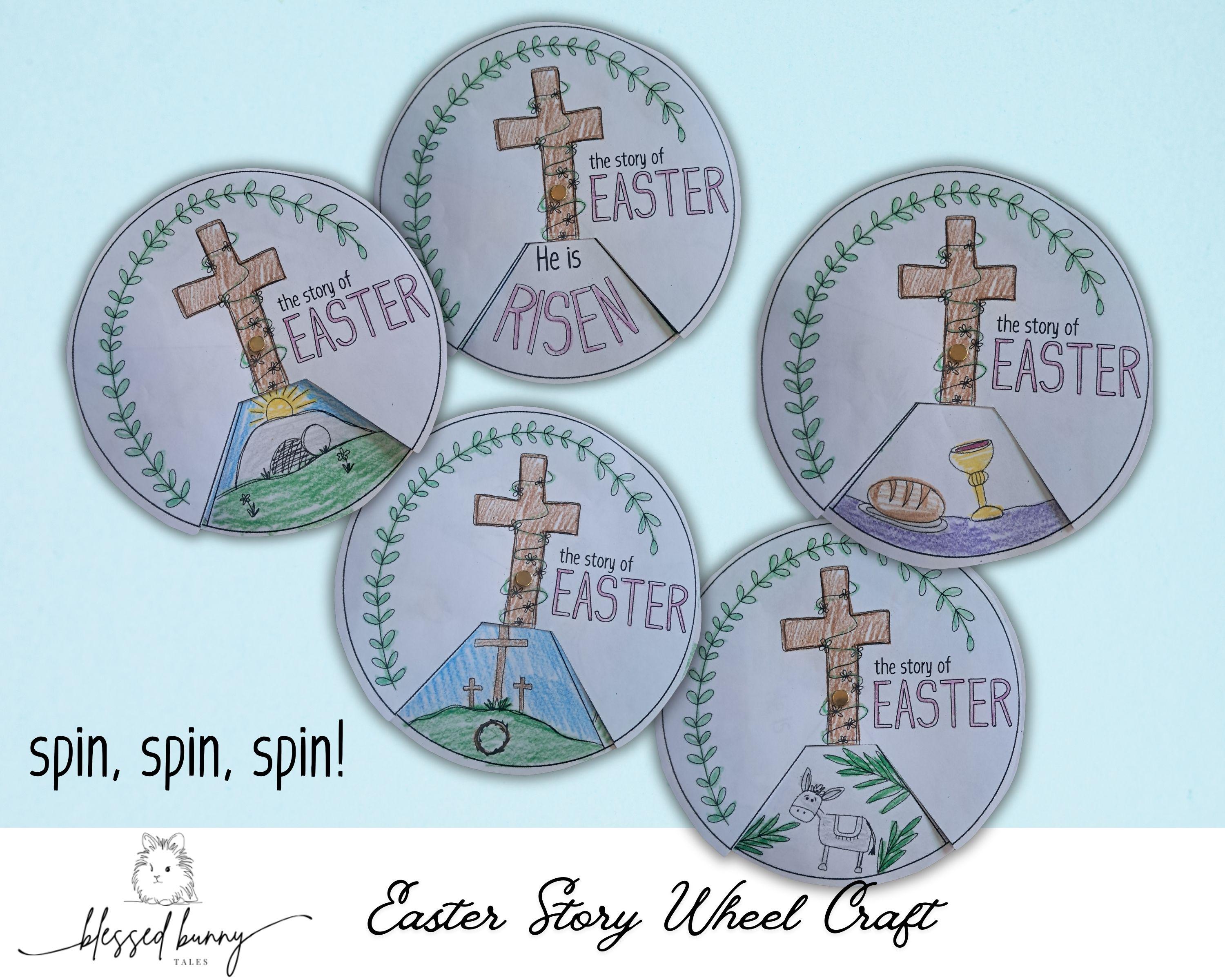 Printable Easter Story Wheel Craft – Spin & Learn the Story of Easter ...