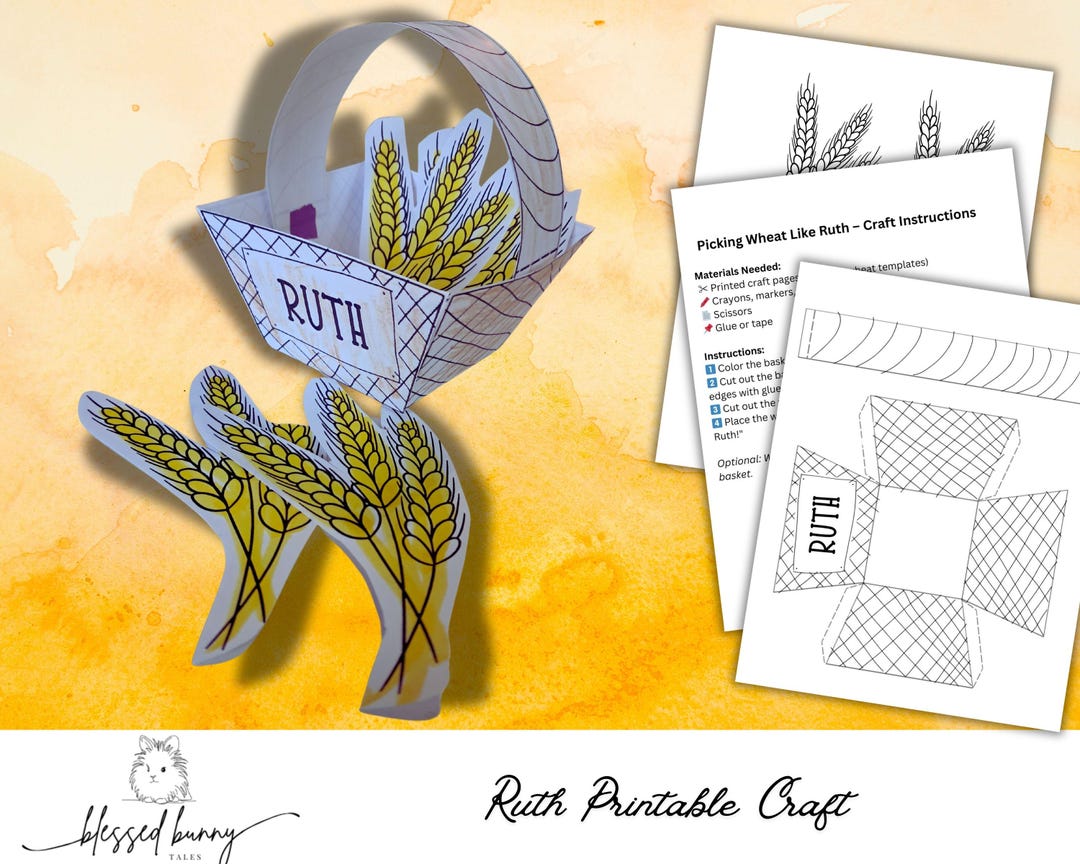 Ruth Craft - Printable Bible Lesson Activity - Sunday School Craft ...