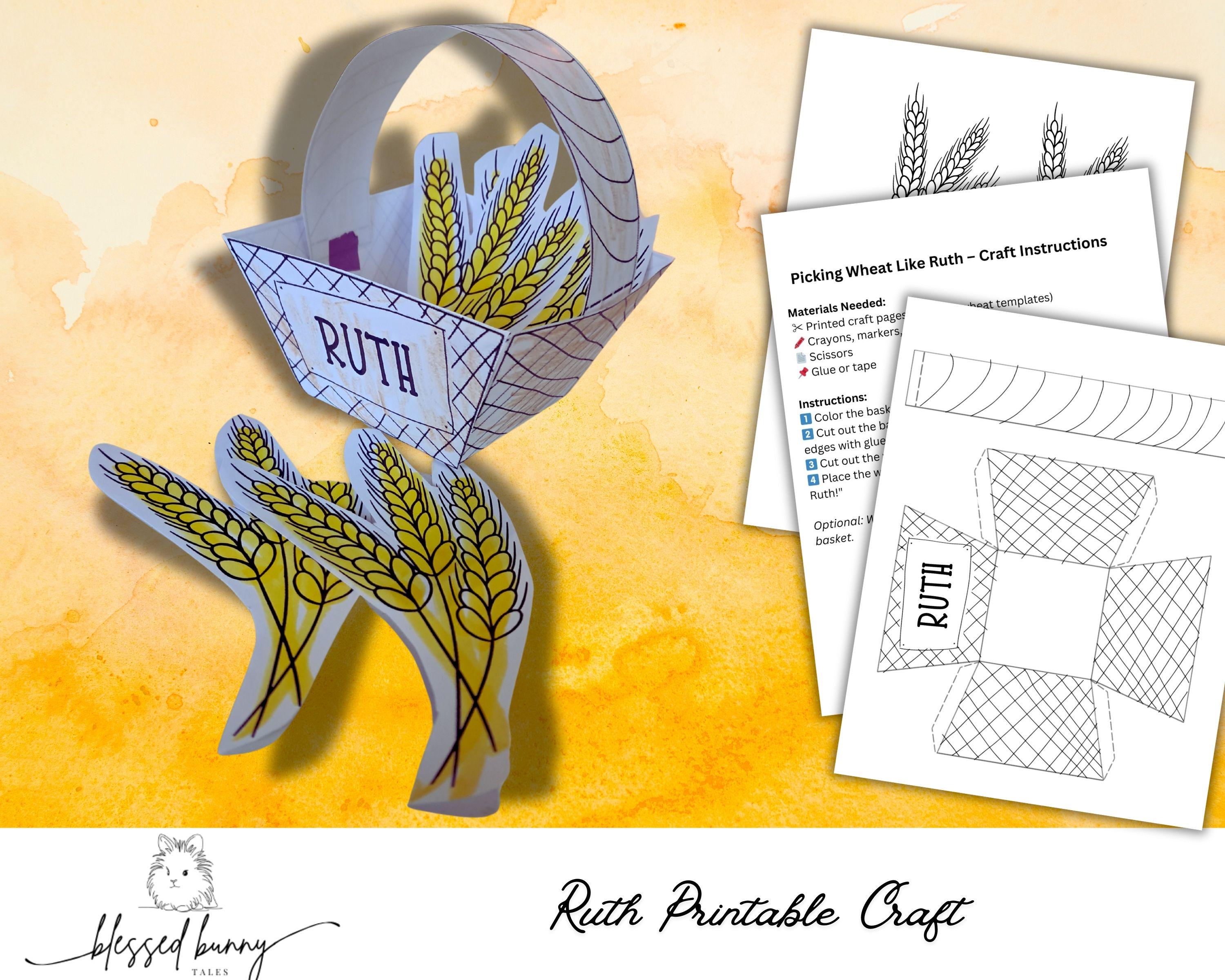 Ruth Craft - Printable Bible Lesson Activity - Sunday School Craft ...