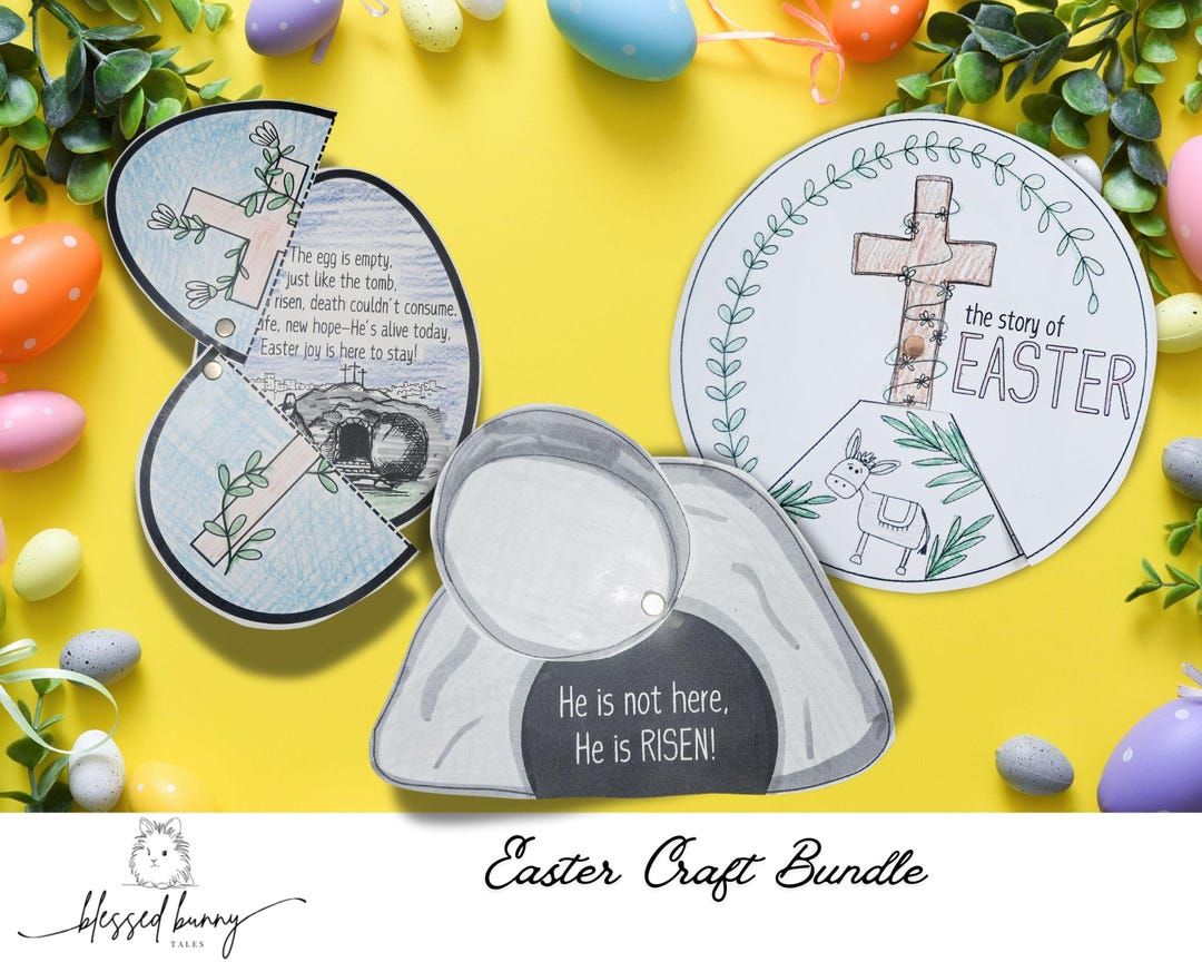 Easter Craft Bundle | Easter Resurrection Activity for Kids | Sunday ...