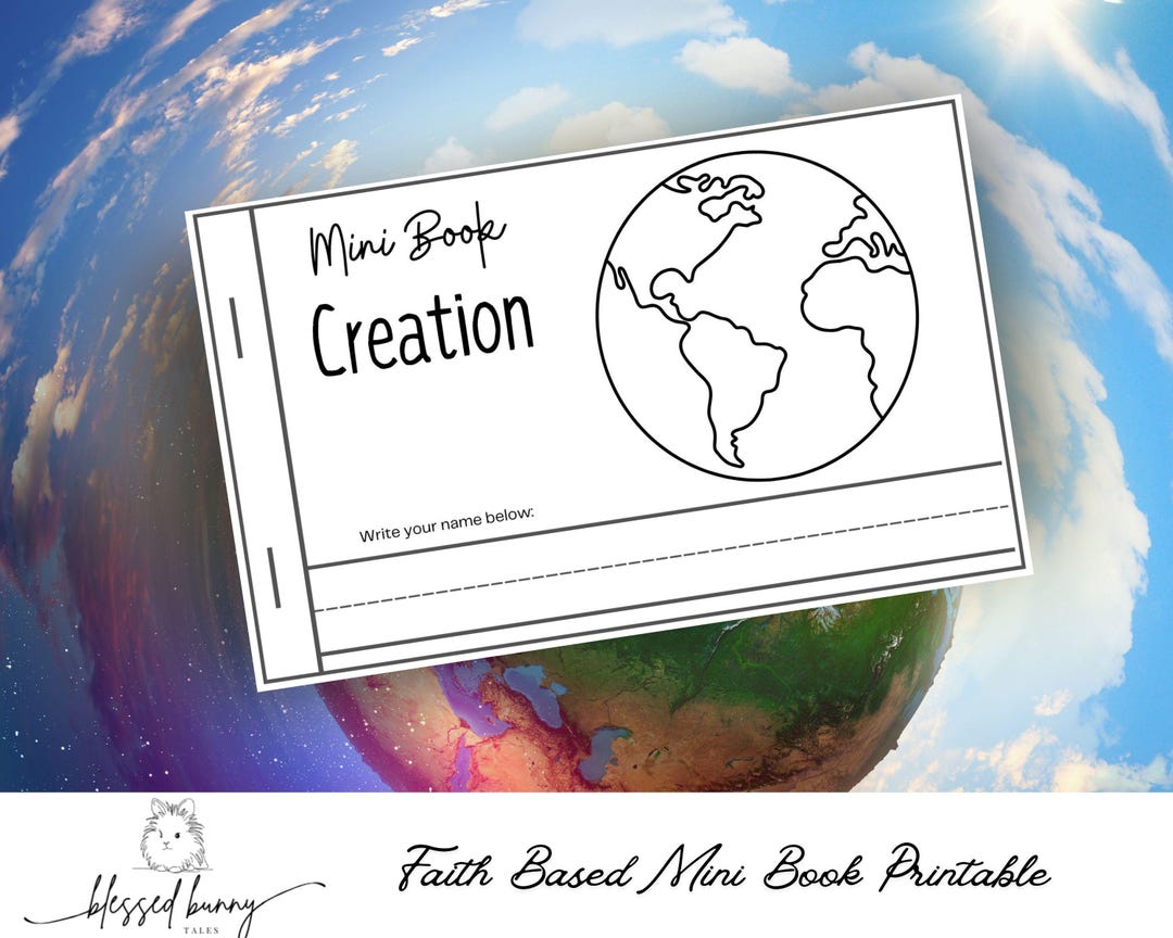 Creation Story Mini Book: Printable Bible Lesson (PDF) - Etsy