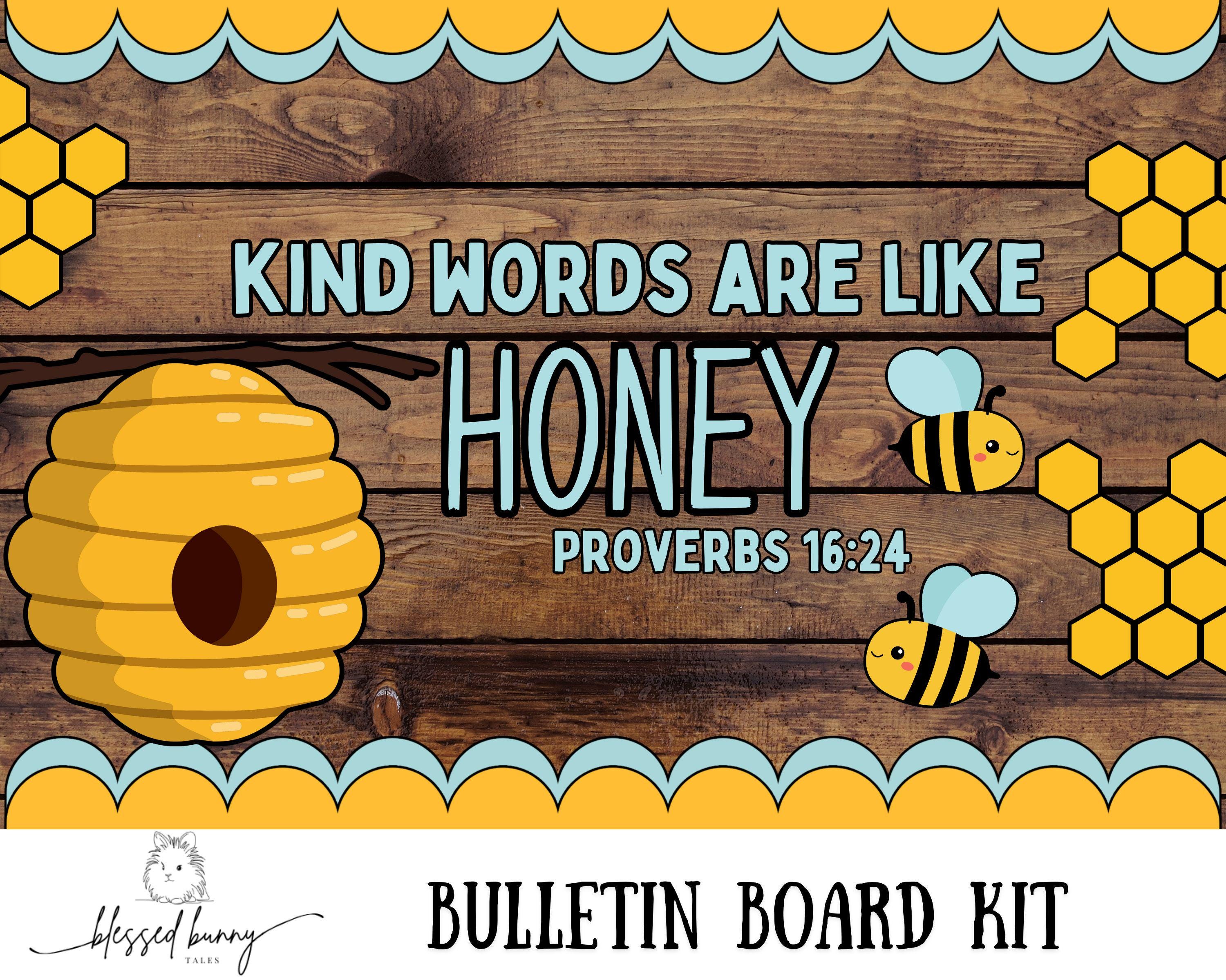 Kind Words Bee Decor: Christian Classroom Bulletin Board Kit (PDF ...