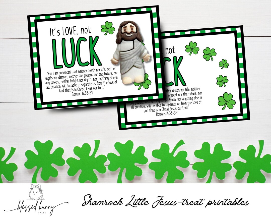 It's LOVE Not Luck - Printable Tags | Romans 8:38-39 | Christian Gift ...