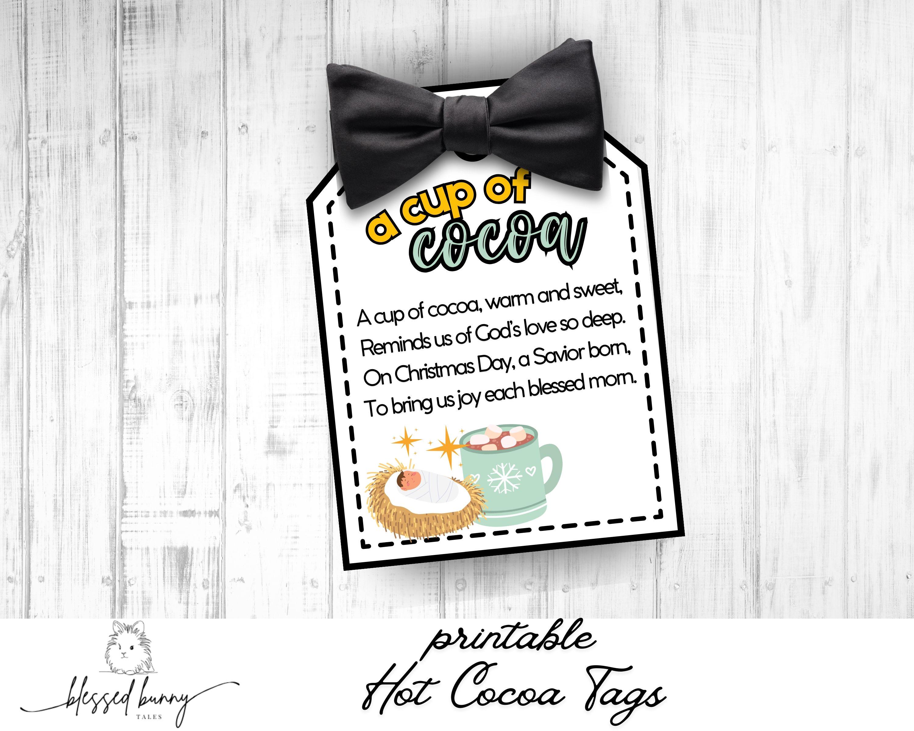 Faith Based Hot Cocoa Tags- Printable- Cocoa Tags- Faith Based ...