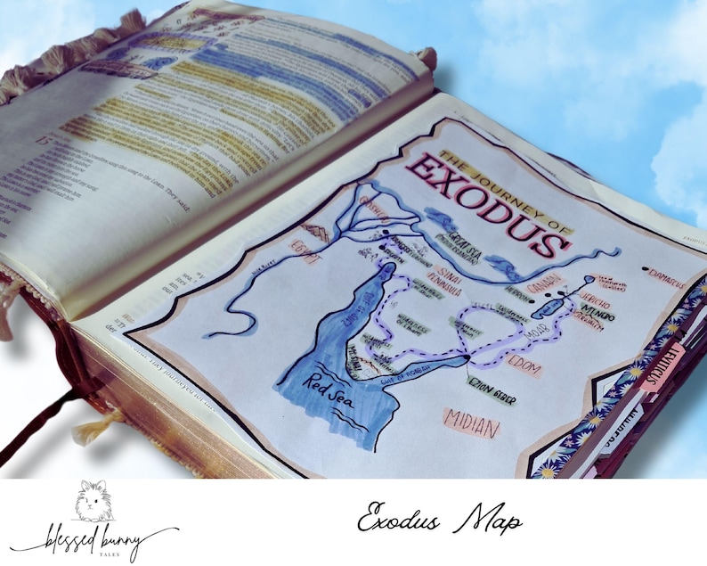 Exodus Journey Map Printable: Bible Lesson, Sunday School (PDF) - Etsy