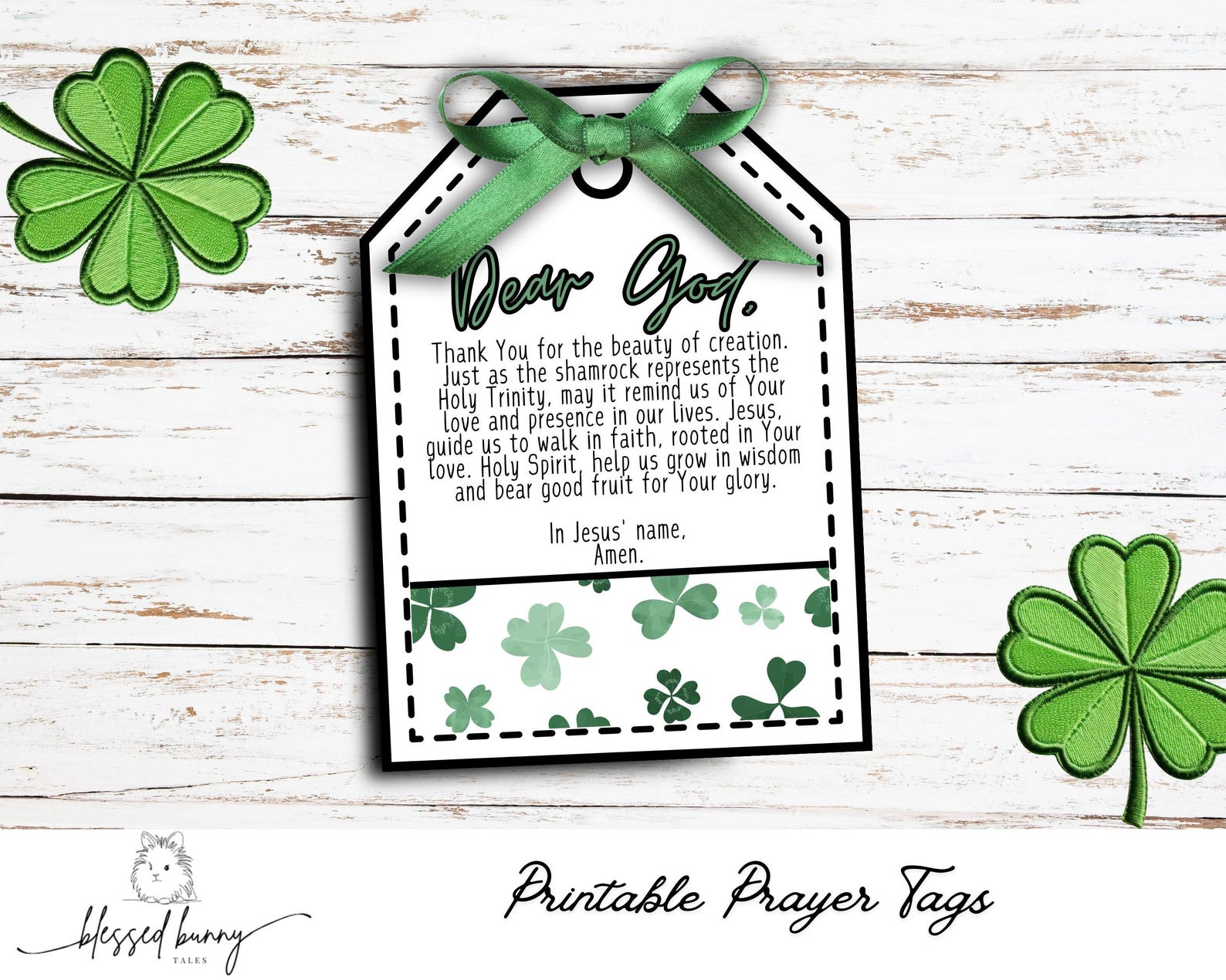 Shamrock Prayer: Printable (PDF) - Etsy