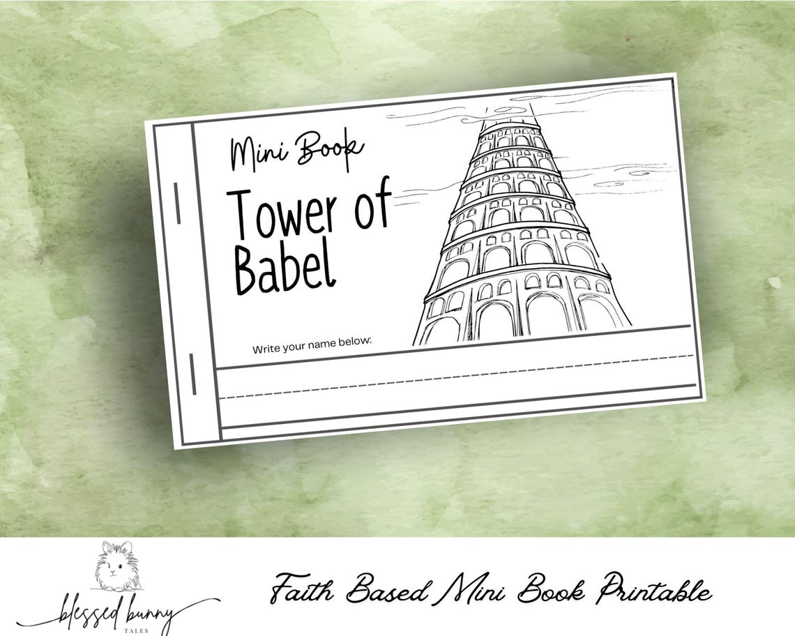 Tower of Babel Mini Book: Printable Bible Story (PDF) - Etsy