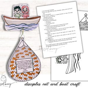Jesus Disciples Boat and Net Craft: Printable (PDF) - Etsy
