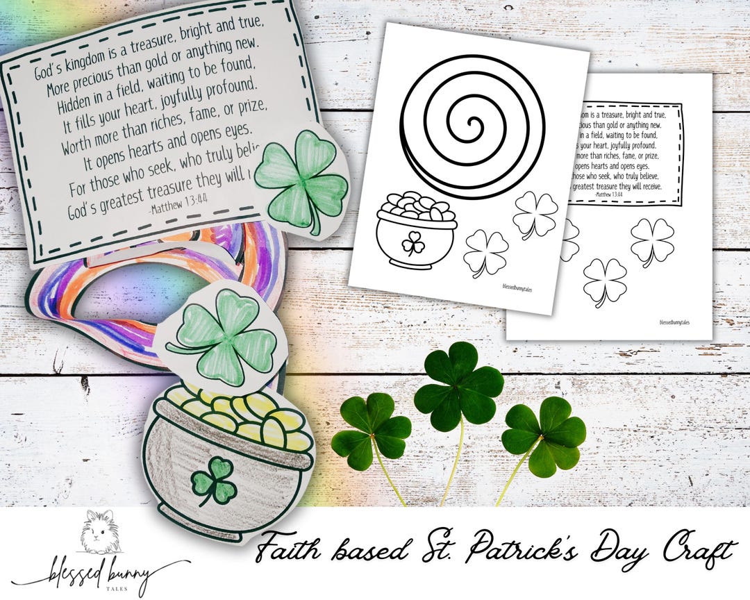 St.patricks Day Craft- Bible Verse Craft- Sunday School- Homeschool ...