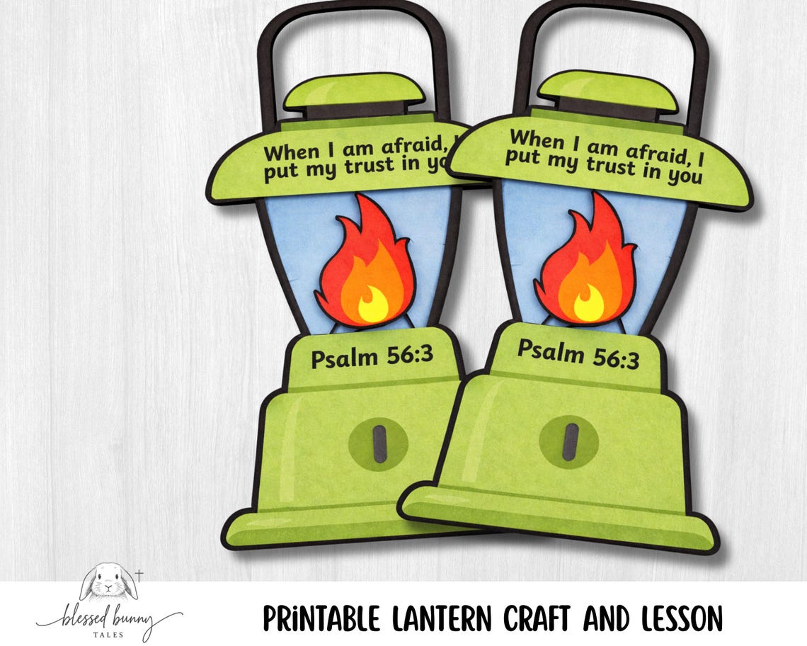 Trusting God Lantern Craft & Bible Lesson: Printable - Etsy