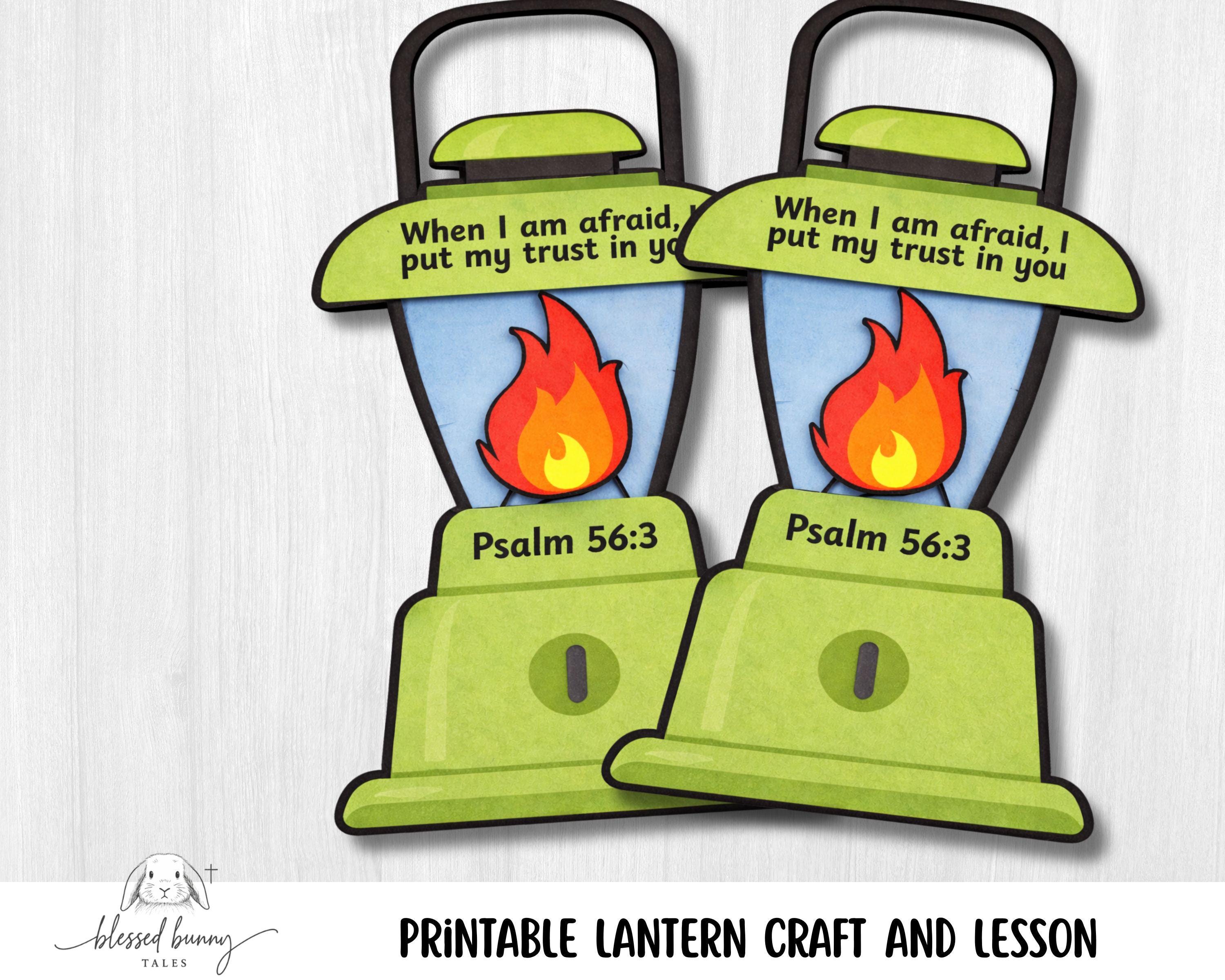 Trusting God Lantern Craft & Bible Lesson: Printable - Etsy