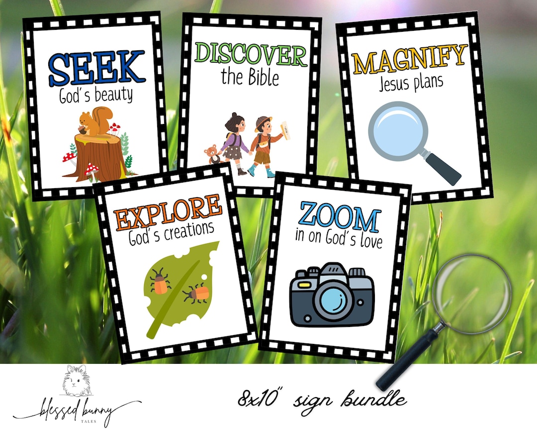 Magnified VBS Sign Bundle: Christian Vacation Bible School Decor (PDF ...