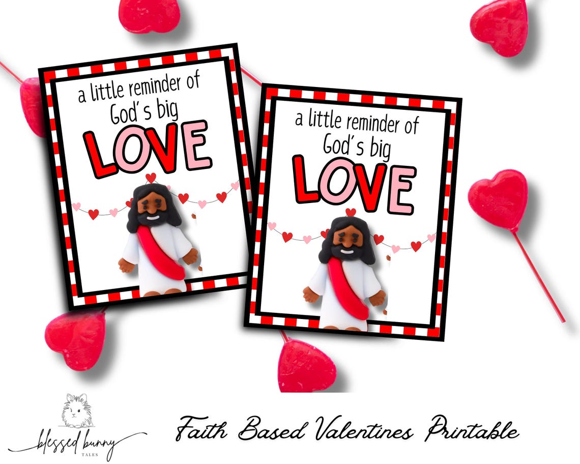 LITTLE JESUS Valentines - Printable- Classroom Valentine's - Religious ...