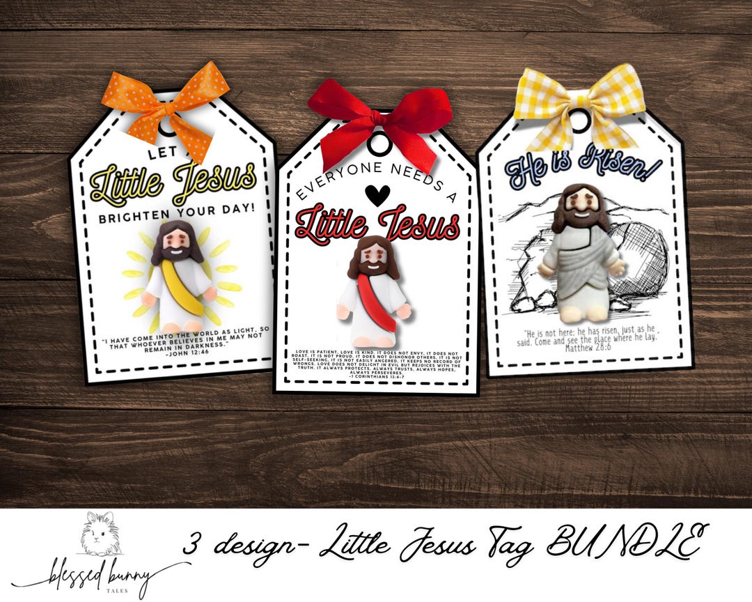 Little Jesus Figurine Tags Bundle: Bible Verse (digital Download) - Etsy