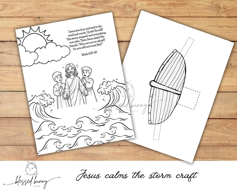 Jesus Calms the Storm Craft- Bible Lesson- Sunday School- Homeschool ...