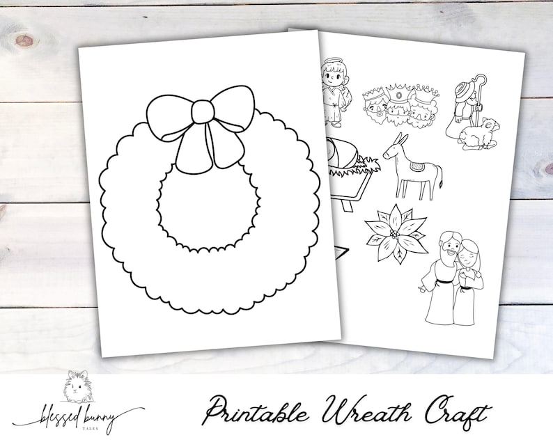 Nativity Wreath Craft: Printable Christmas Activity (PDF) - Etsy