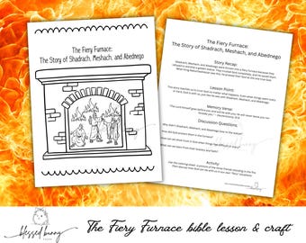 Shadrach Meshach and Abednego in the Fiery Furnace Craft - Etsy