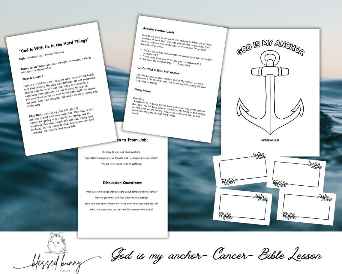 God is My Anchor Bible Lesson: Christian Cancer Support (PDF) - Etsy